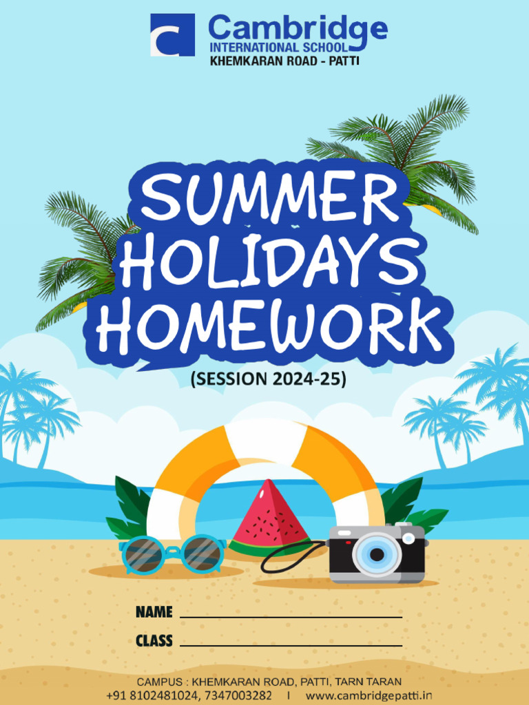 Cambridge School Grade XII Holiday Homework | PDF | Poetry | Economies