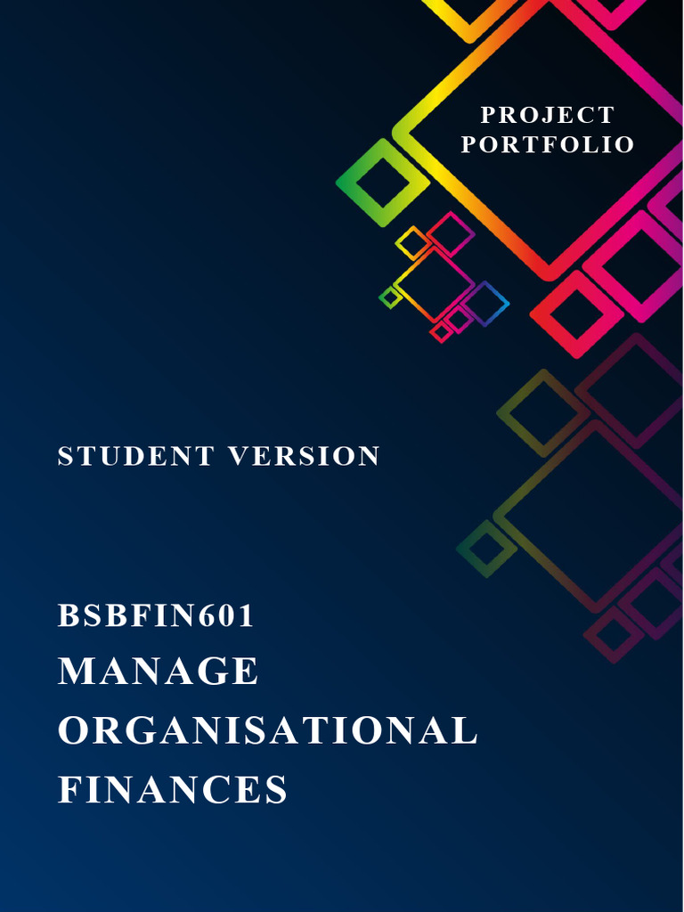 BSBFIN601 Project Portfolio | PDF | Budget | Financial Statement