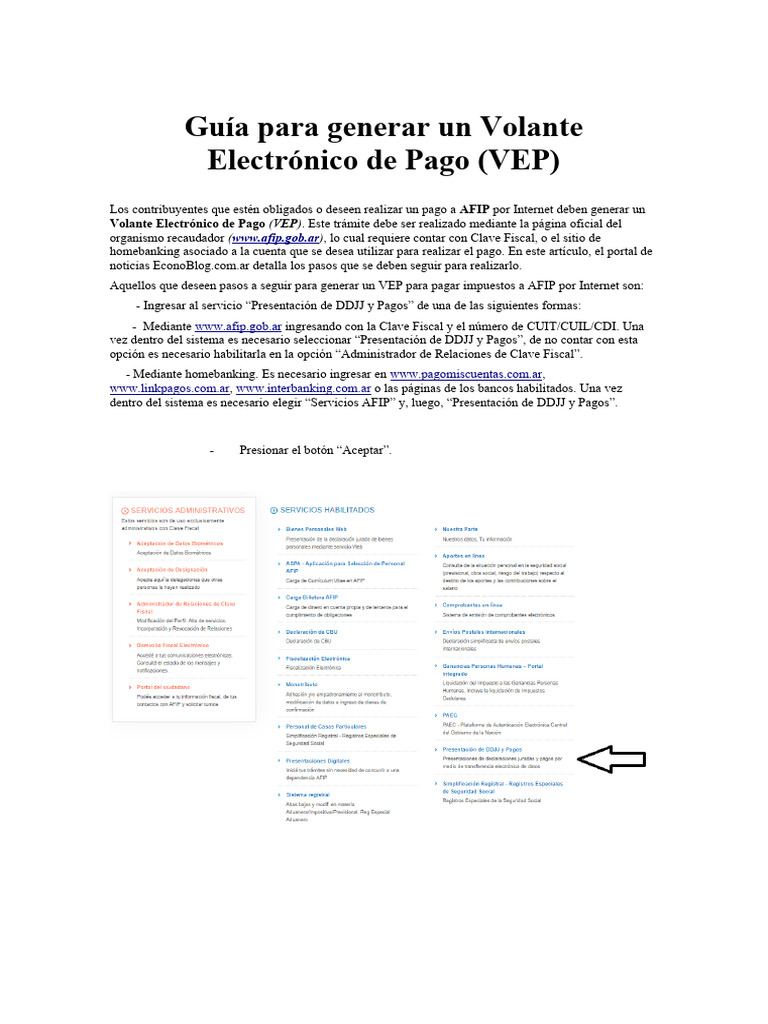 Guia VEP | PDF | Impuestos