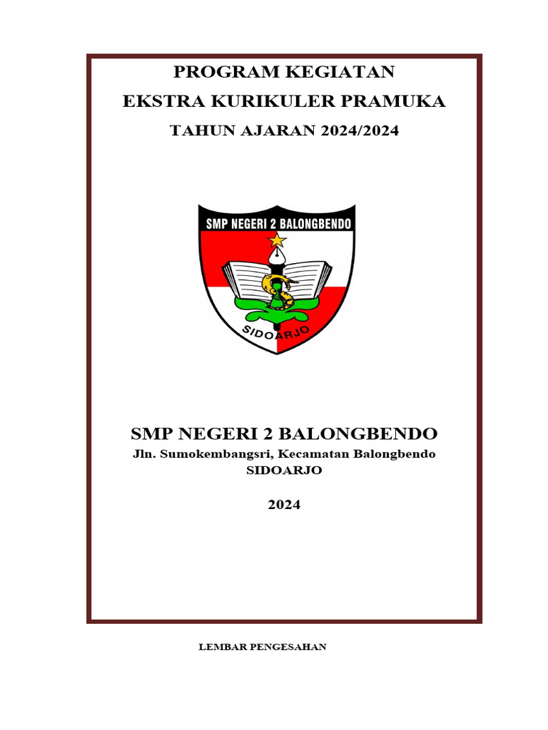 Program Ekstrakurikuler Pramuka SMP 2024 | PDF
