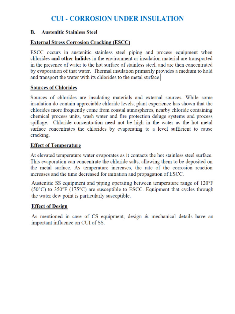 Cui - Corrosion Under Insulation (Ass) | PDF