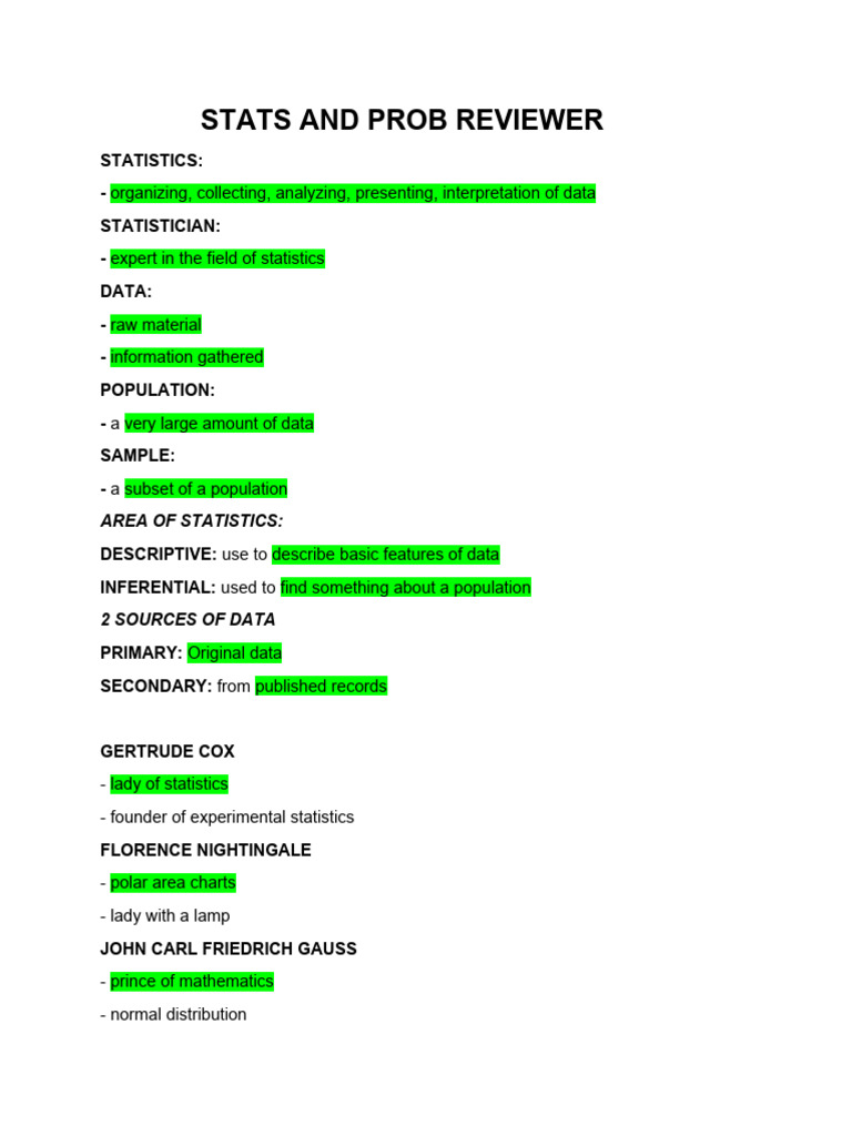 Stats and Prob Reviewer 3rdq | PDF | Probability Distribution | Normal ...