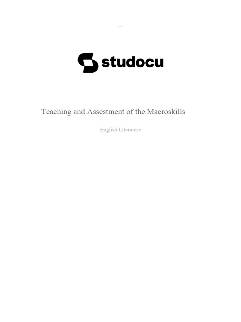 Major 8 Macro Skills | PDF | Communication | Reading Comprehension