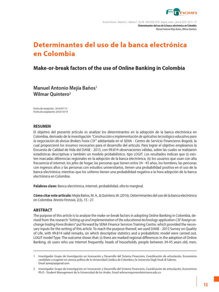 Revista-Sena-Csf, Articulo 1 | PDF | Internet | Bancos