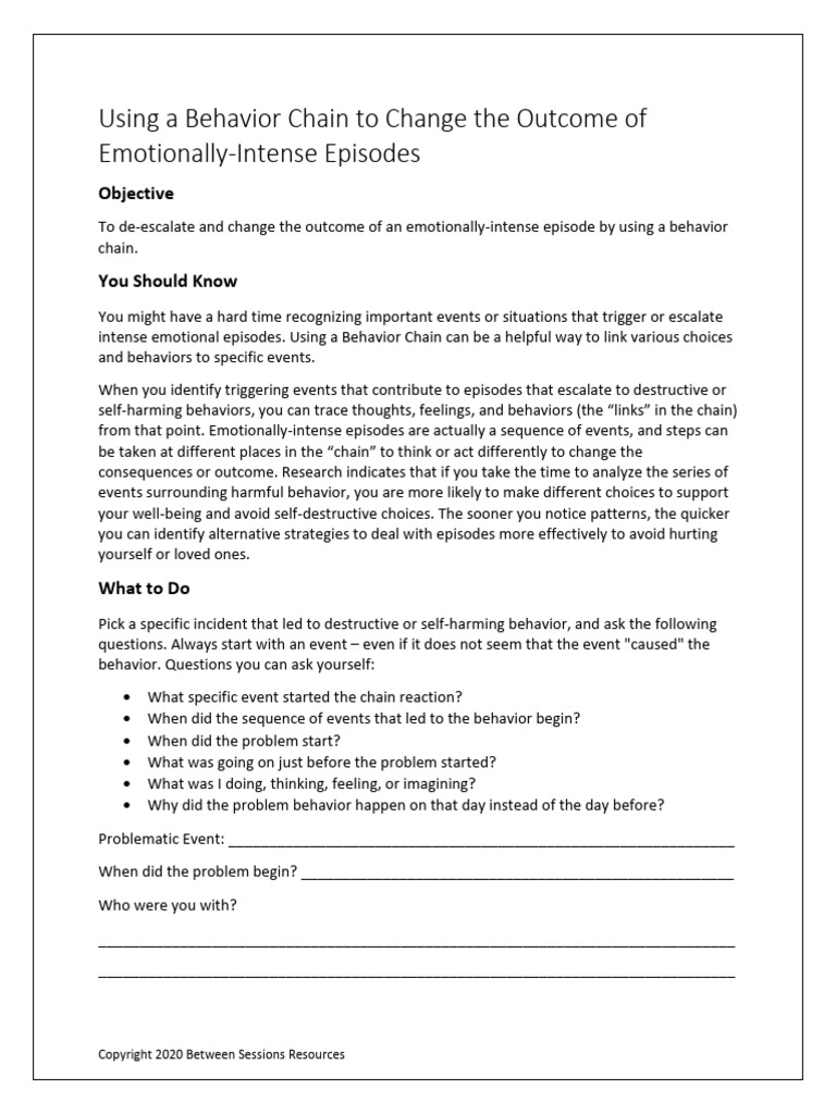 Using A Behavior Chain | PDF | Behavior | Feeling