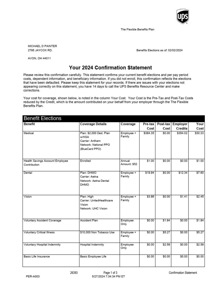 Confirmation Statement 2024 | PDF | Life Insurance | Health Savings Account