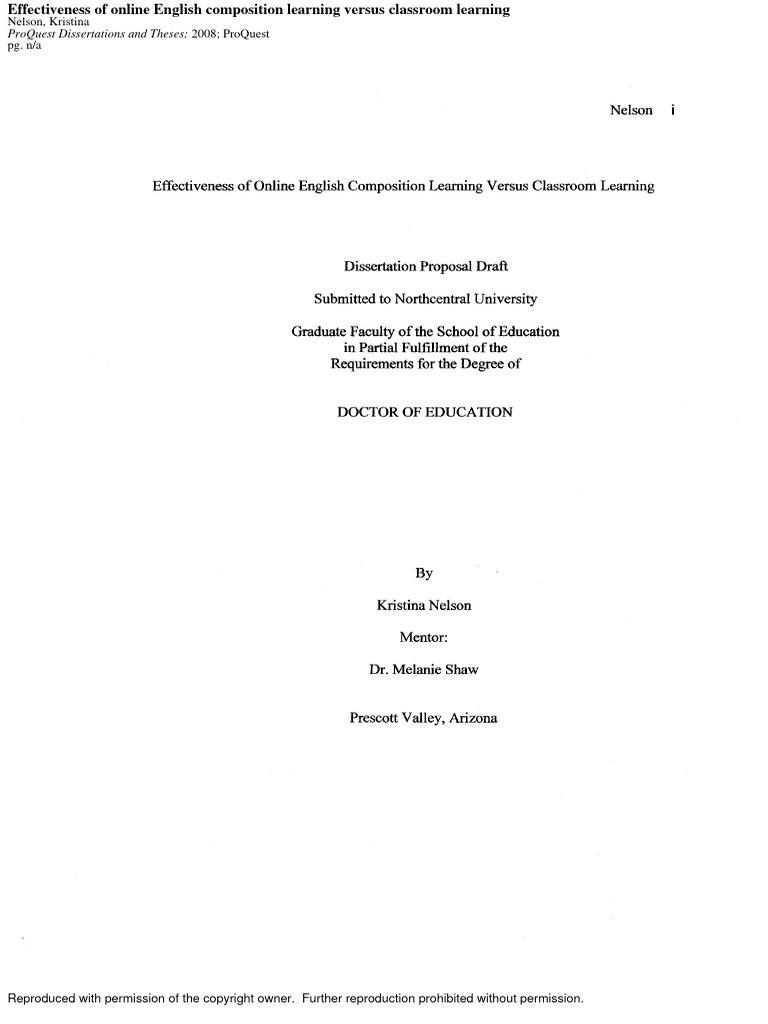 Effectiveness of Online English Composition Learning Versus Classroom Learning | PDF | Copyright ...