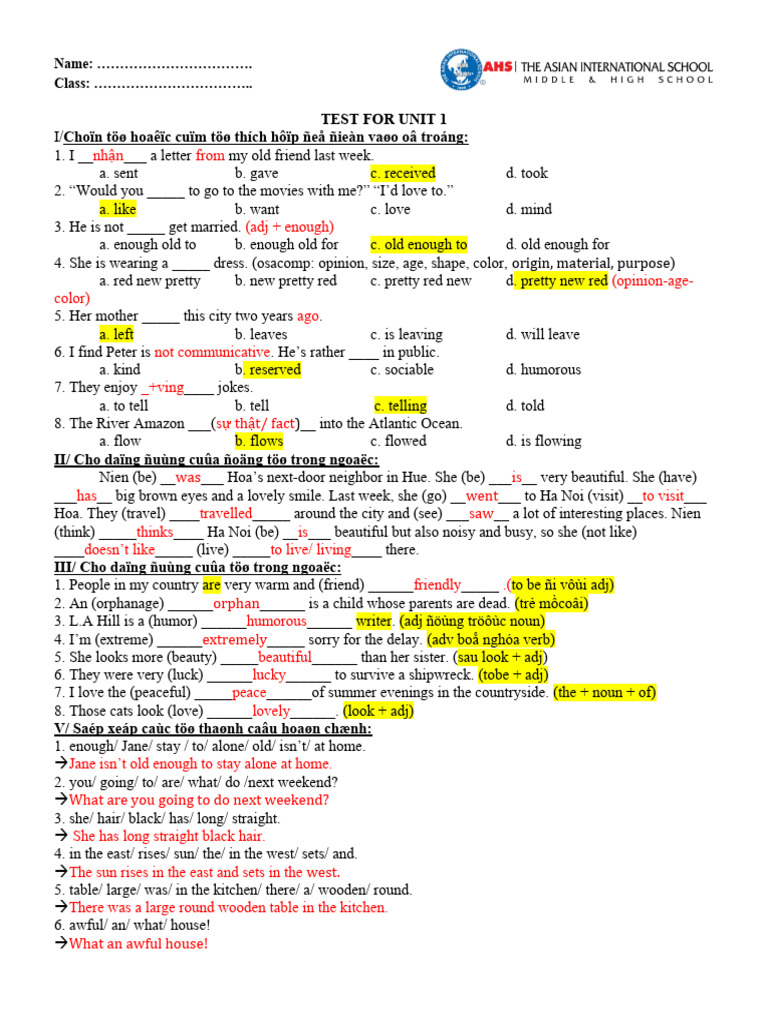 BT ôn tập giữa kì - dap an | PDF | Foreign Language Studies | Art