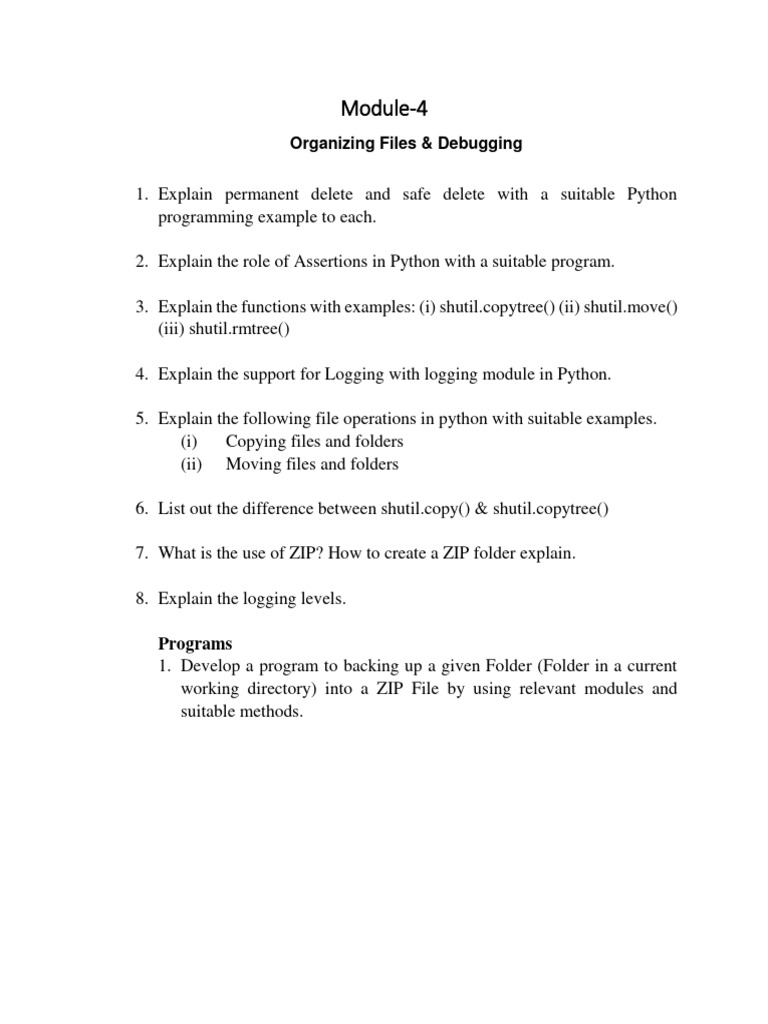 Module 4 Important Questions With Answers | PDF | Computer File | Zip (File Format)