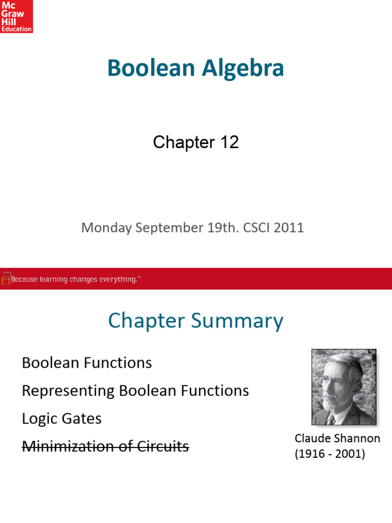 Chapter 12 P 1 | PDF | Boolean Algebra | Teaching Mathematics