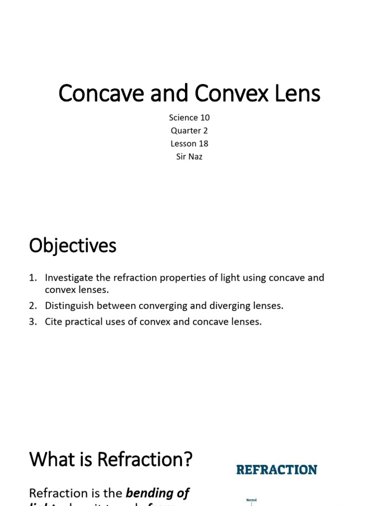 G10-Q2-L18-Convex-and-Concave-Lens | PDF | Myopia | Optics