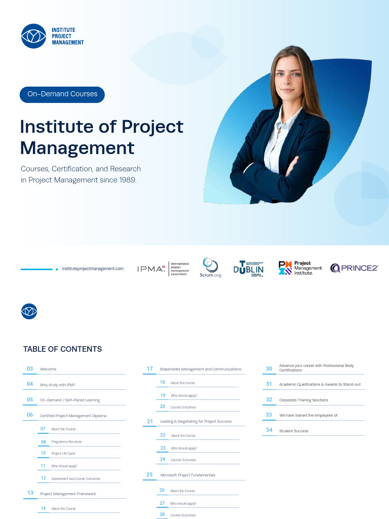 IPM On Demand Courses Brochure | PDF | Project Management | Agile Software Development