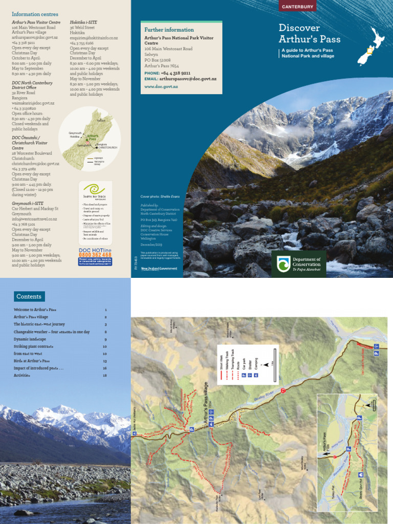 Arthurs Pass Brochure | PDF | Erosion | Earth Sciences