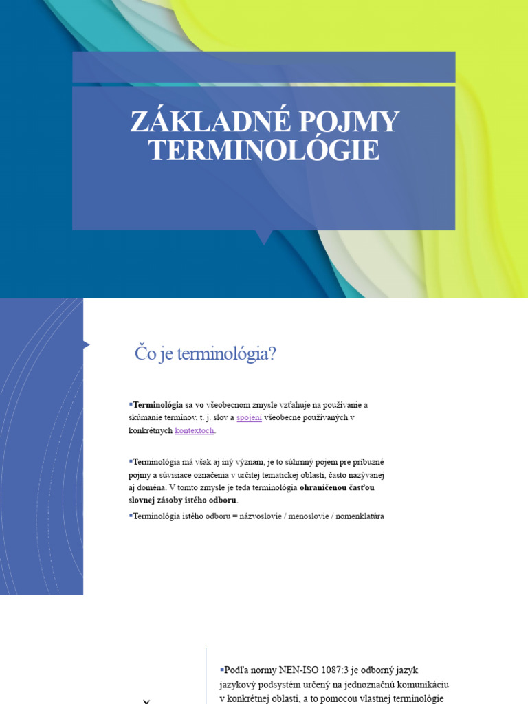 Pracovný List - Základné Pojmy | PDF