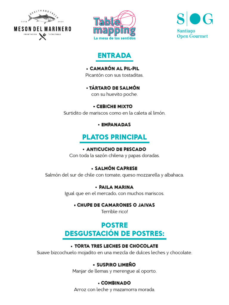 Menú del Mesón del Marinero | PDF