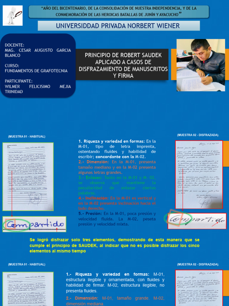 Principio de Robert Saudek Aplicado A Casos de Disfrazamiento de ...