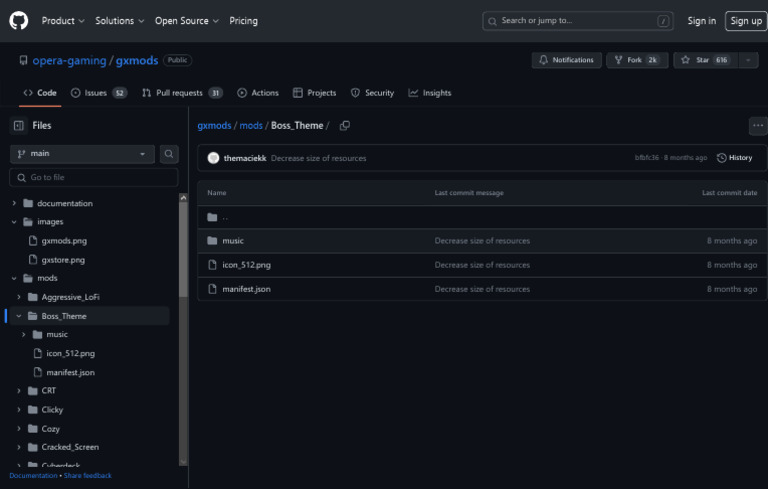 Gxmods - Mods - Boss - Theme at Main Opera-Gaming - Gxmods GitHub | PDF