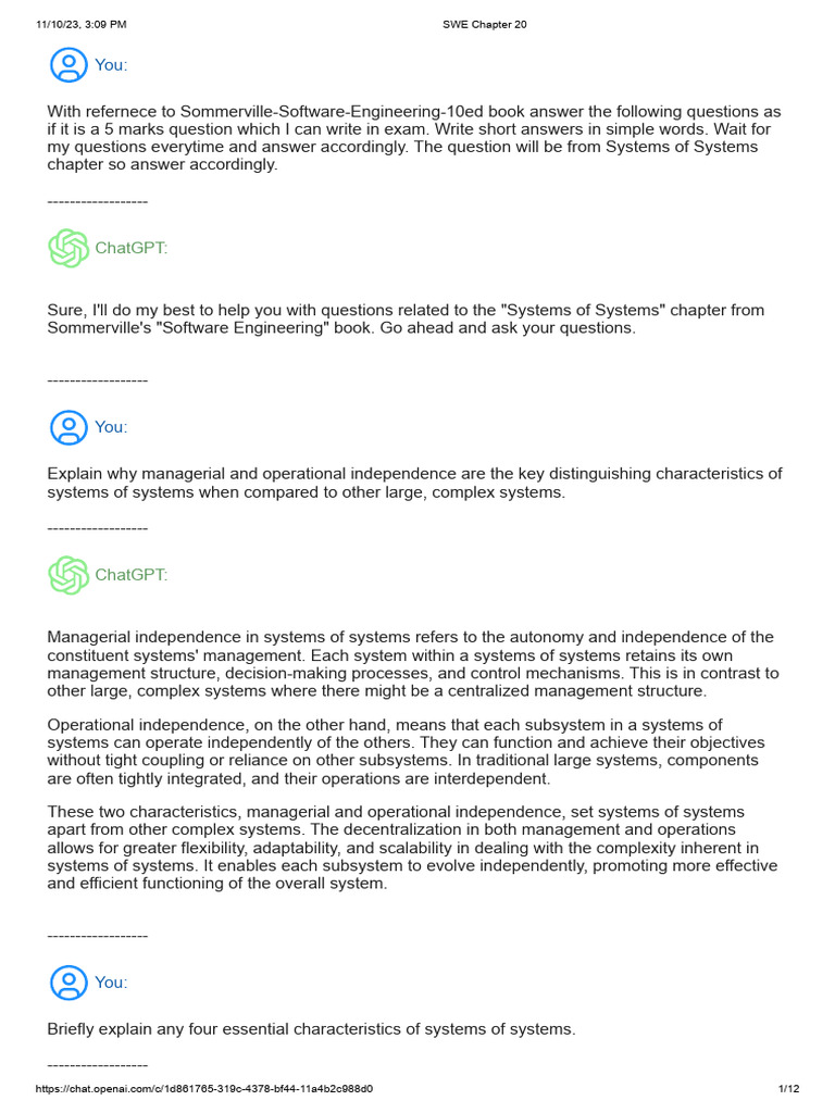 SWE Chapter 20 | PDF | System | User Interface