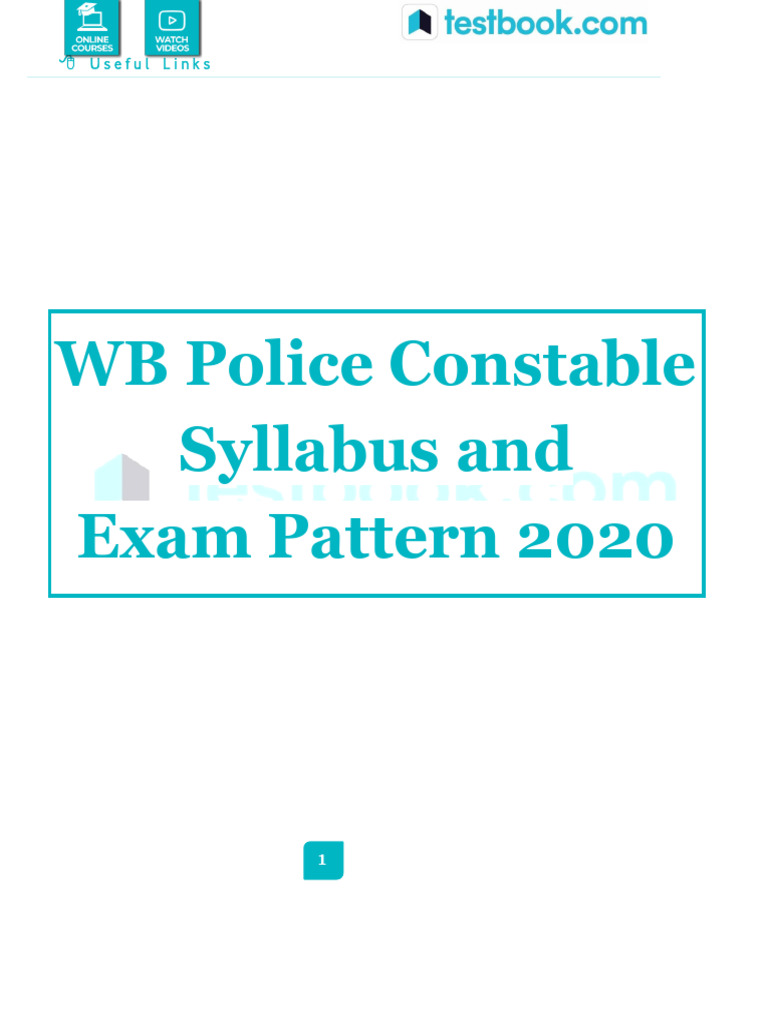 WB Police Constable Syllabus and Exam Pattern A0b15e2d | PDF | Multiple ...