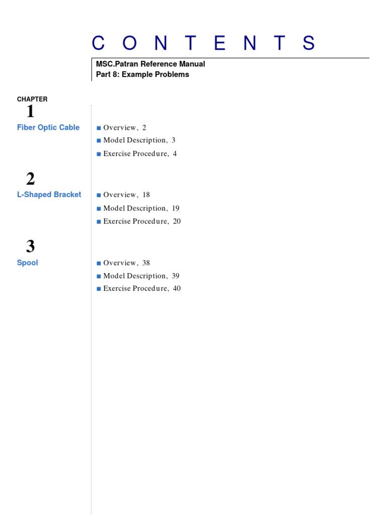 NASTRAN-PATRAN Example - Problems | PDF | Finite Element Method | Optical Fiber
