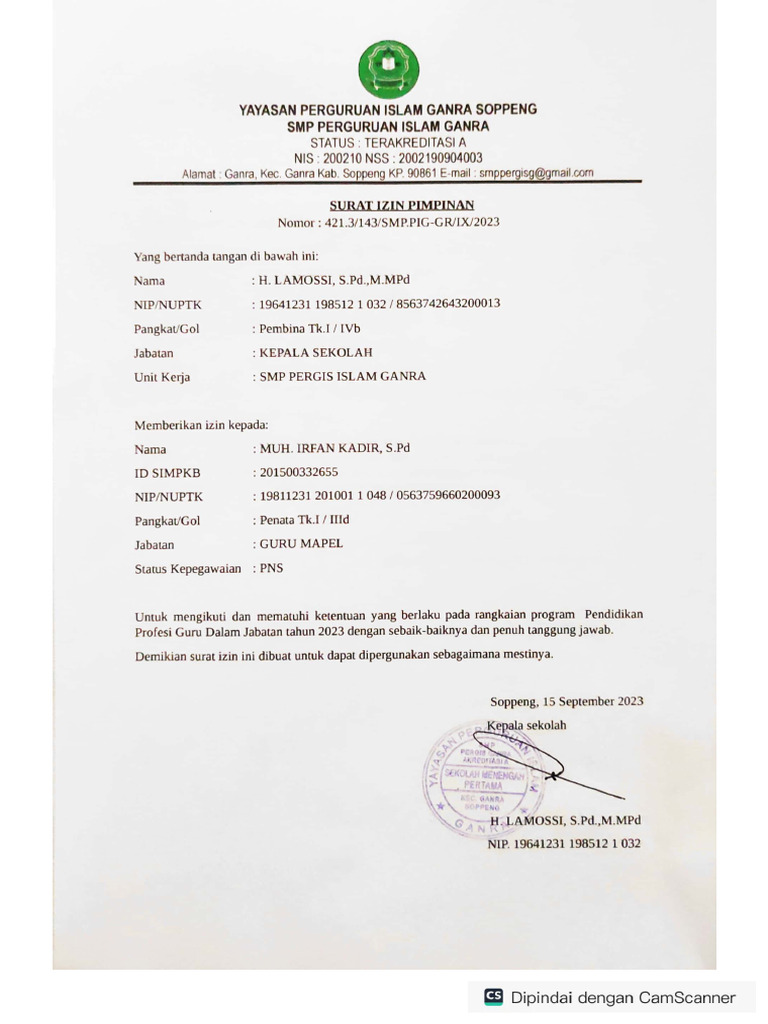 Muh. Irfan Kadir - Ikm No | PDF