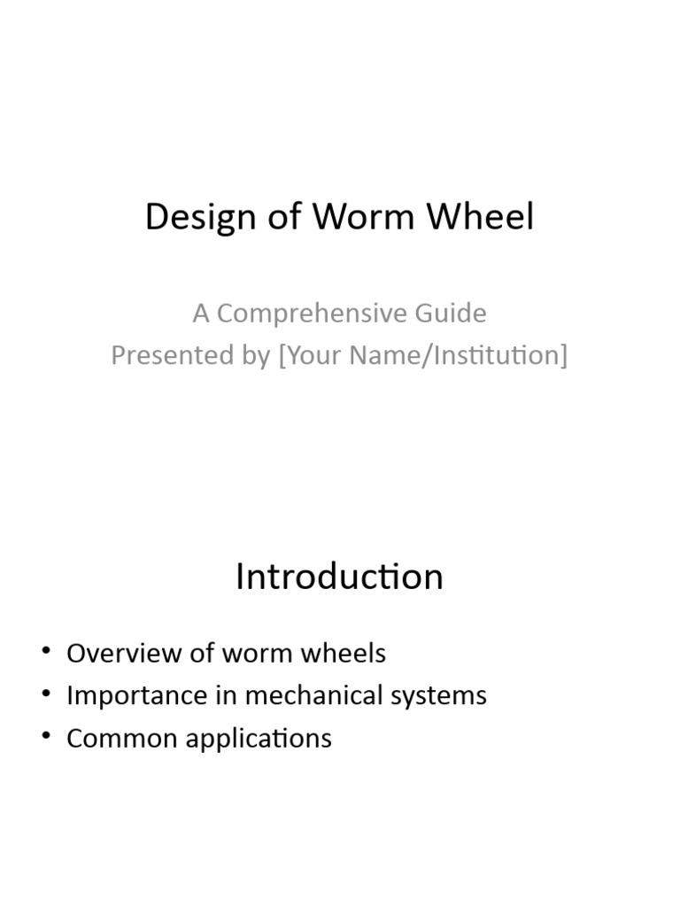 Detailed Design of Worm Wheel | PDF | Gear | Mechanical Engineering