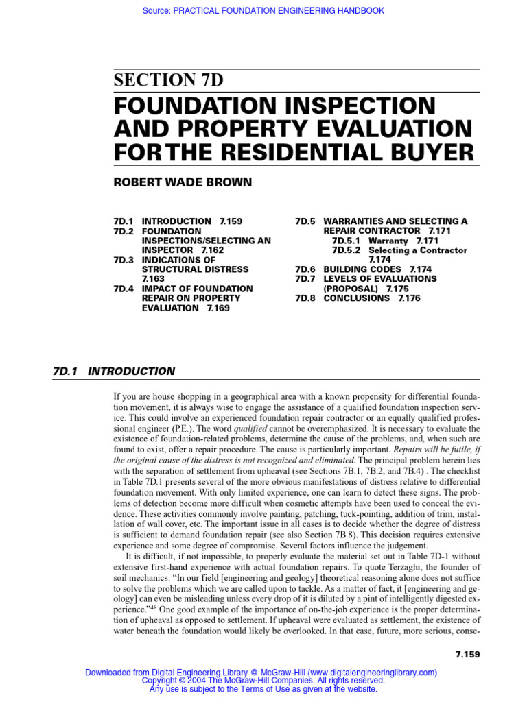 Foundation Inspection and Property Evaluation | PDF | Door | Basement