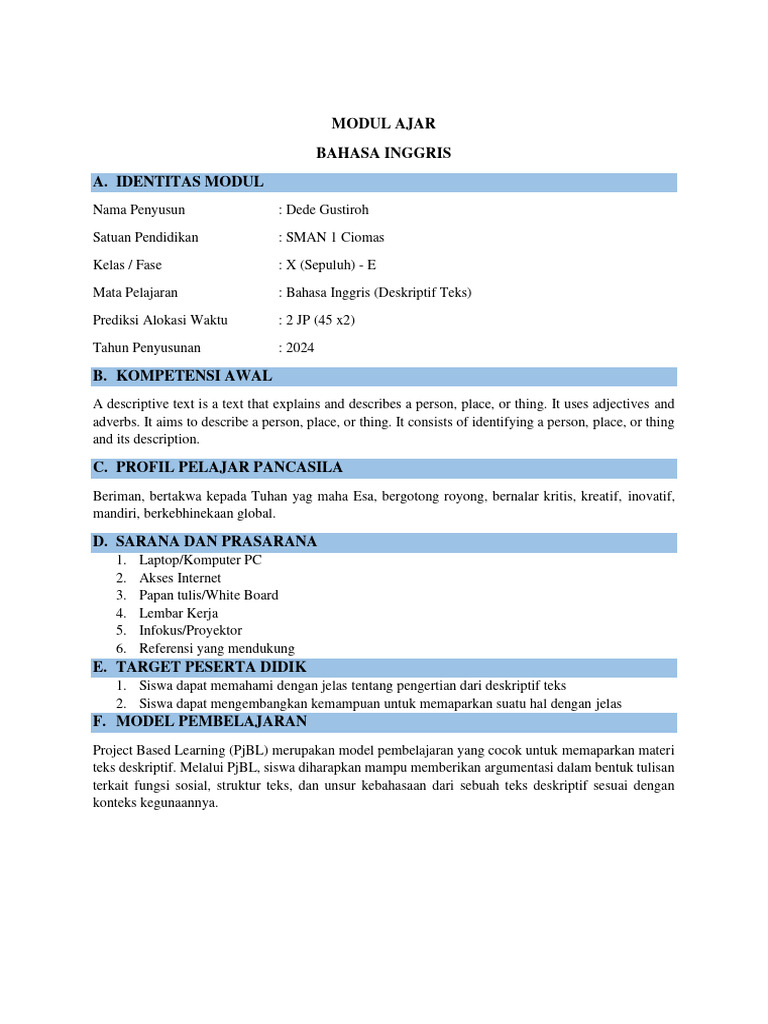 Modul Ajar | PDF | Karier & Perkembangan