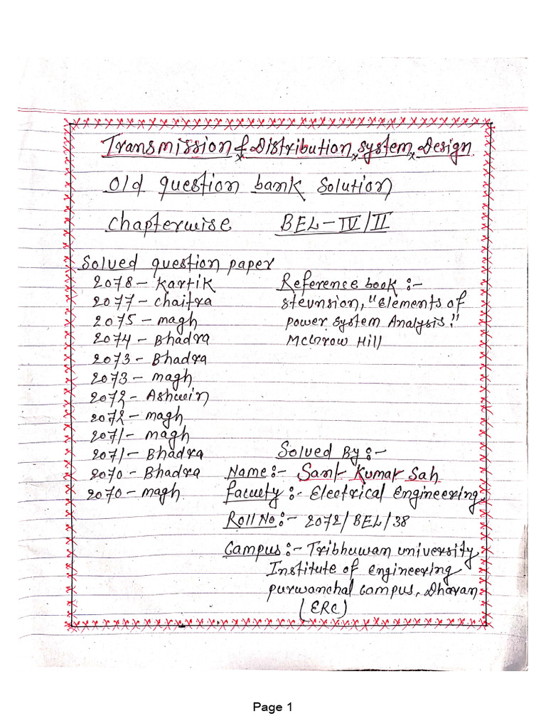 Transmission & Distribution System Design | PDF
