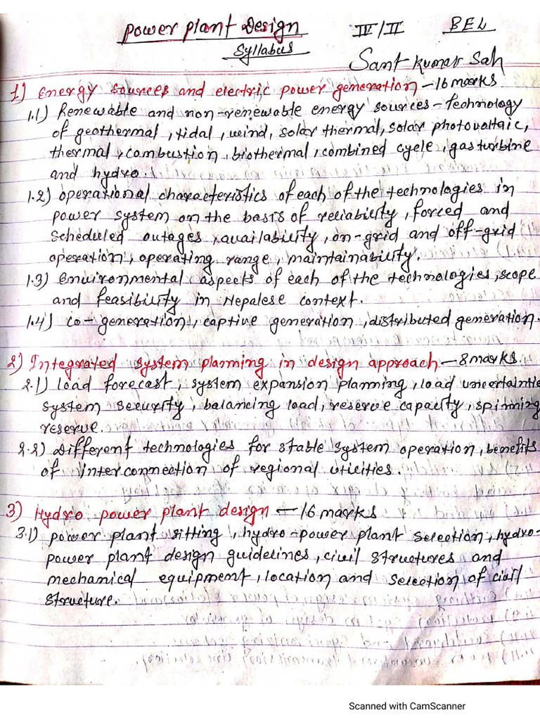 Power Plant Design Old Ques Solution by Sant Kumar Sah-1 | PDF