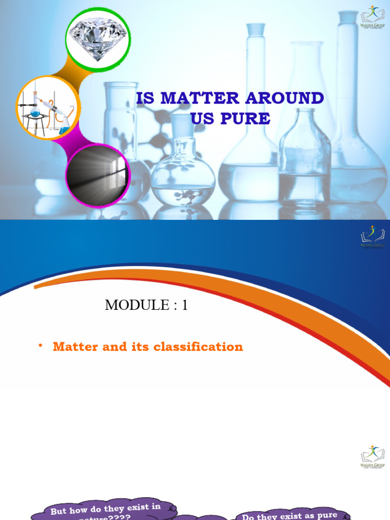 Class - 9 Science Powerpoint Presentation Chapter - 2 - Is Matter Around Us Pure | PDF | Mixture ...