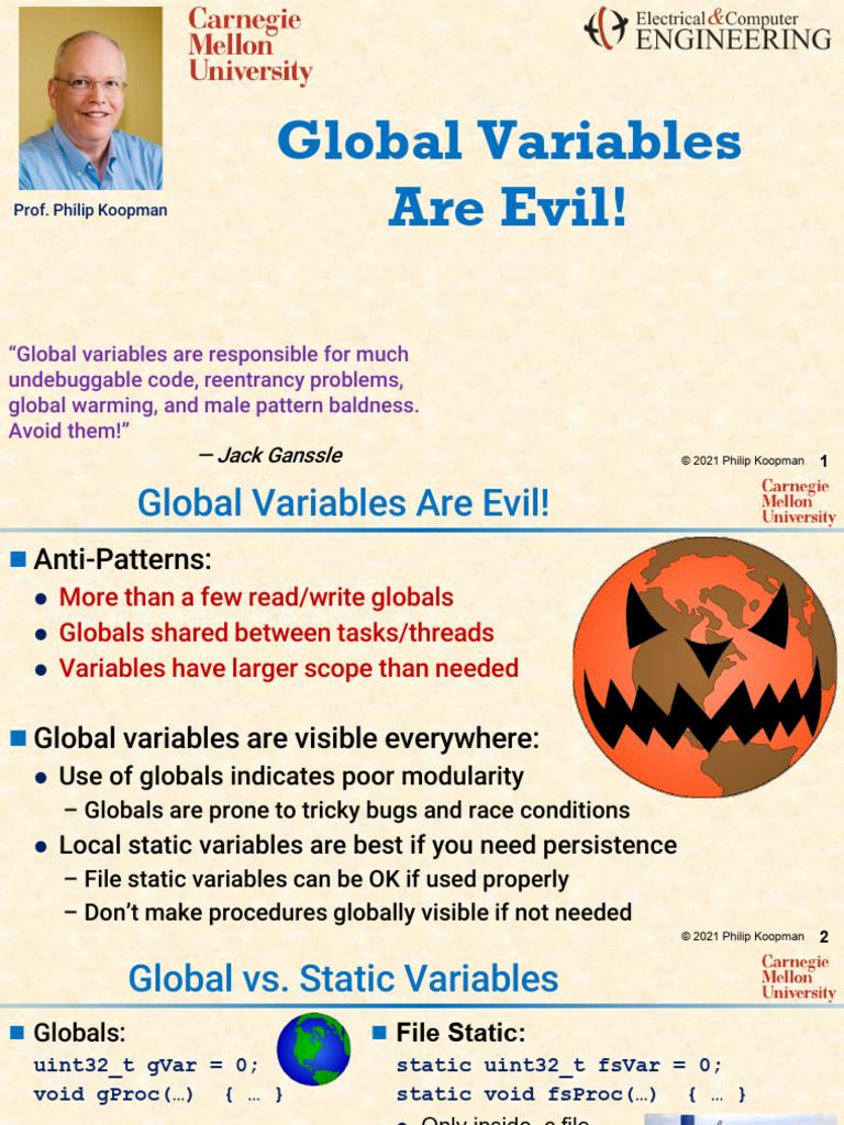 08 GlobalVariables | PDF | Scope (Computer Science) | Computer Programming 08 GlobalVariables | PDF | Scope (Computer Science) | Computer Programming