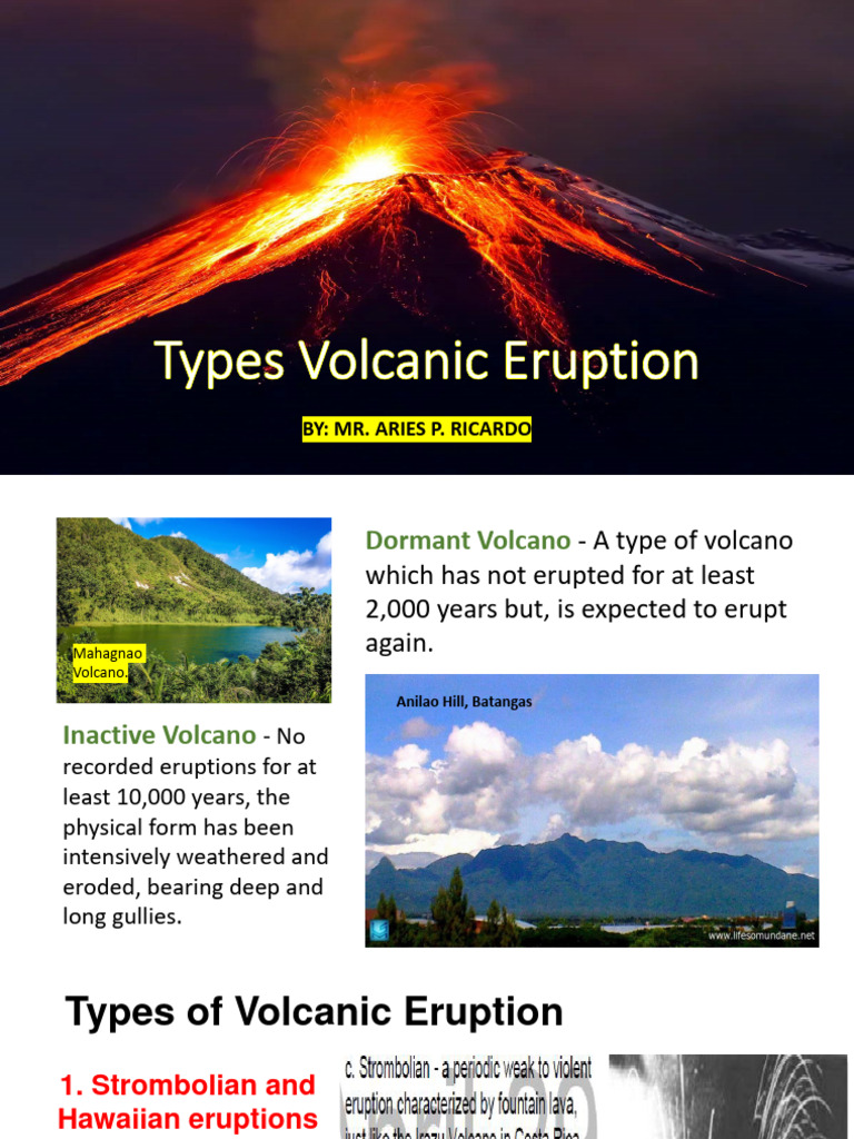 Types of Volcanic Eruption | PDF
