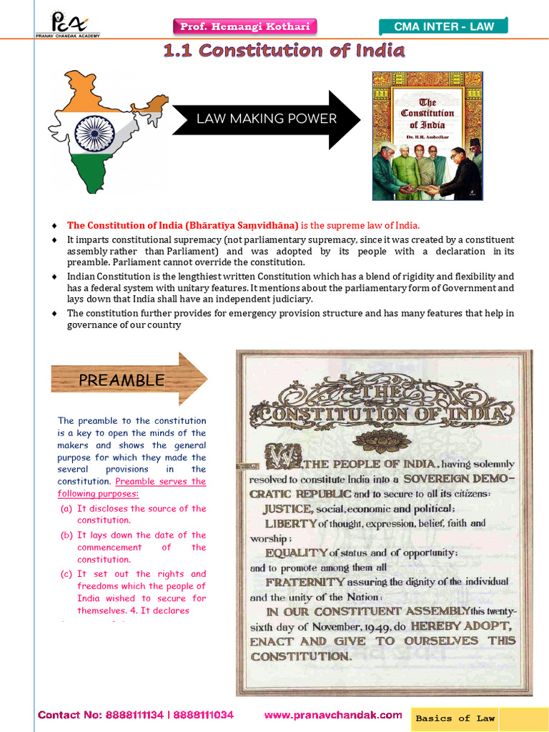 1. Constitution of India | PDF