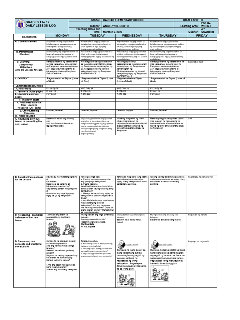 Esp 2 - Q4 W8 DLL - Edited | PDF