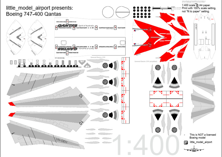 400scale - b747-400 - Qantas (Qantas 7474) | PDF | Aerospace Companies ...