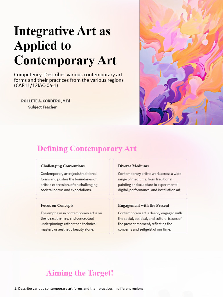 Integrative Art As Applied To Contemporary Art | PDF | The Arts ...