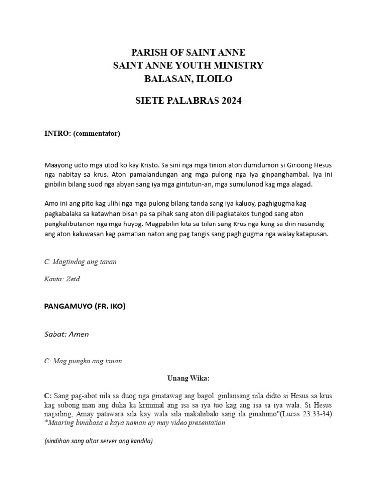 7 Last Word Script | PDF