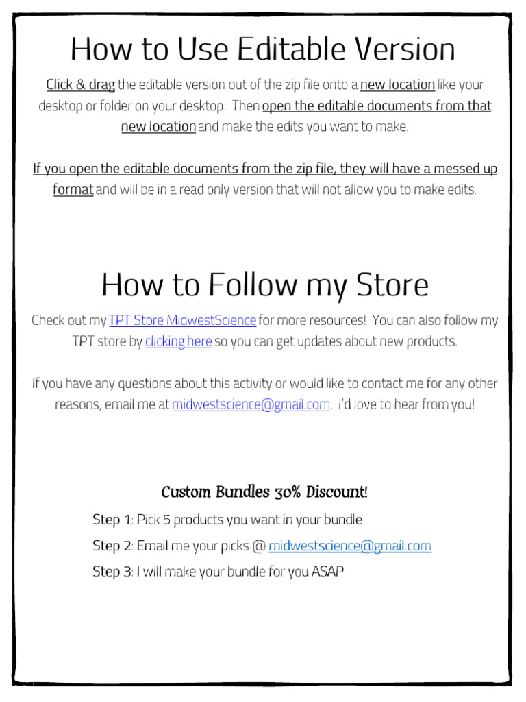 0read Me First - How To Use Editable Documents | PDF