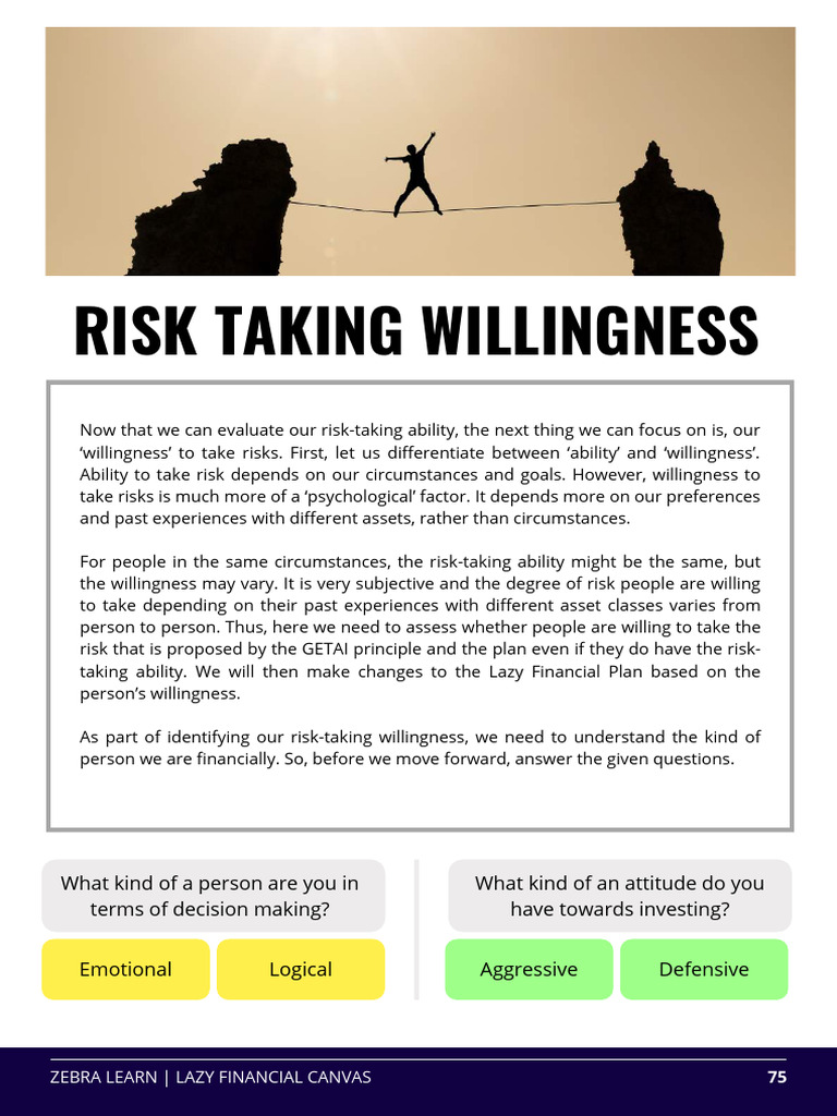 2.2 Risk Taking Willingness Compressed 1 | PDF | Risk | Decision Making
