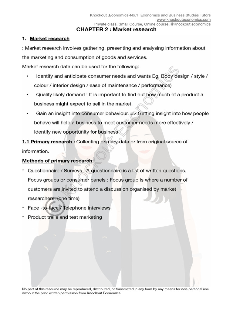 Market Research Pdf Marketing Research Economics