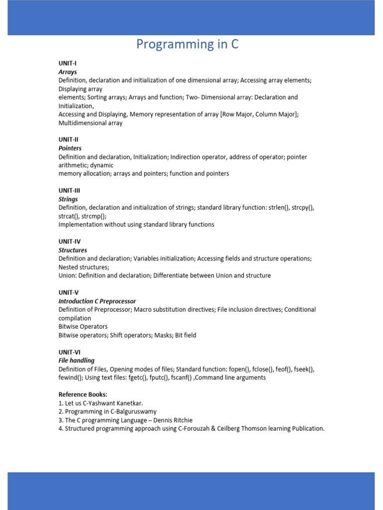 Programming In C Pdf Pointer Computer Programming Integer Computer Science