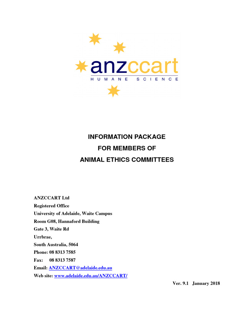 Aec Member Information Package - 2 | PDF | Animal Testing