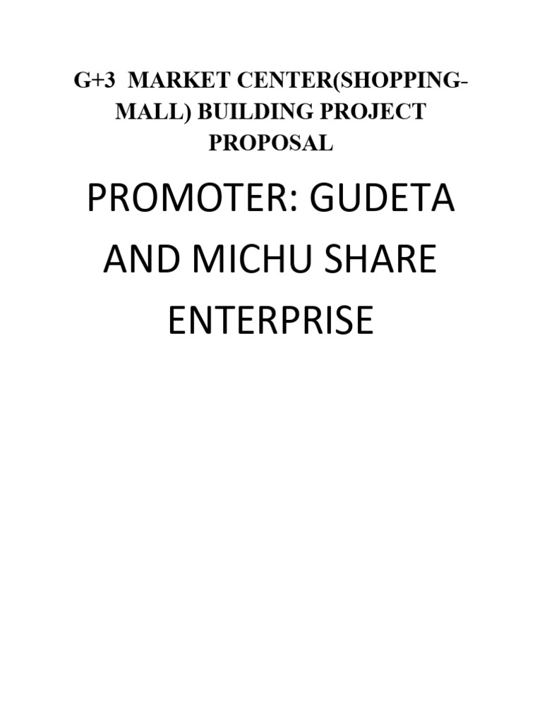 G+3 Shopping Mall Project Proposal | PDF | Income Statement | Expense