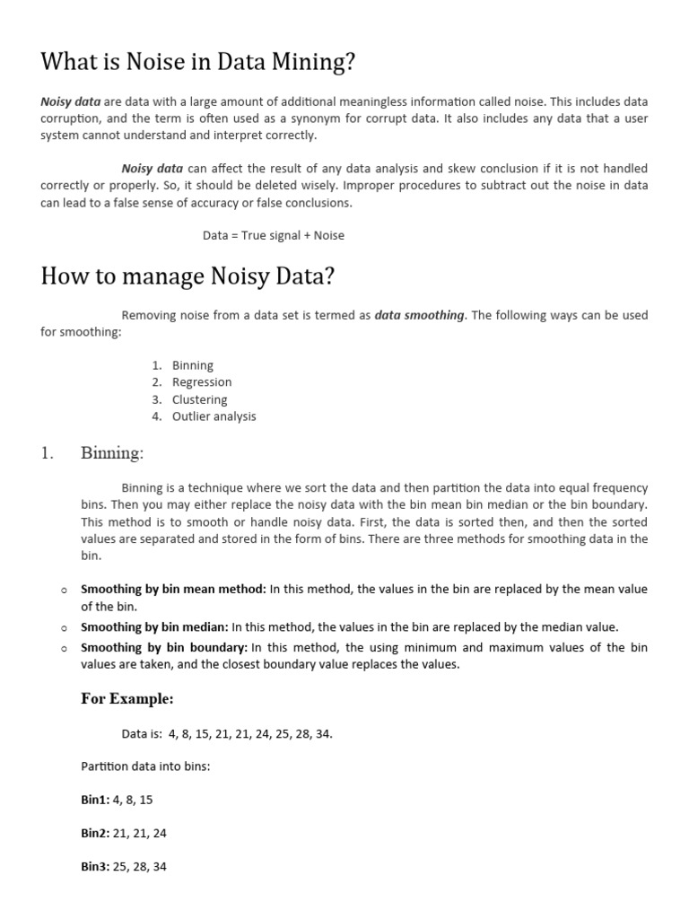 Lecture 5.2 What Is Noise in Data Mining | PDF | Outlier | Regression ... Lecture 5.2 What Is Noise in Data Mining | PDF | Outlier | Regression ...