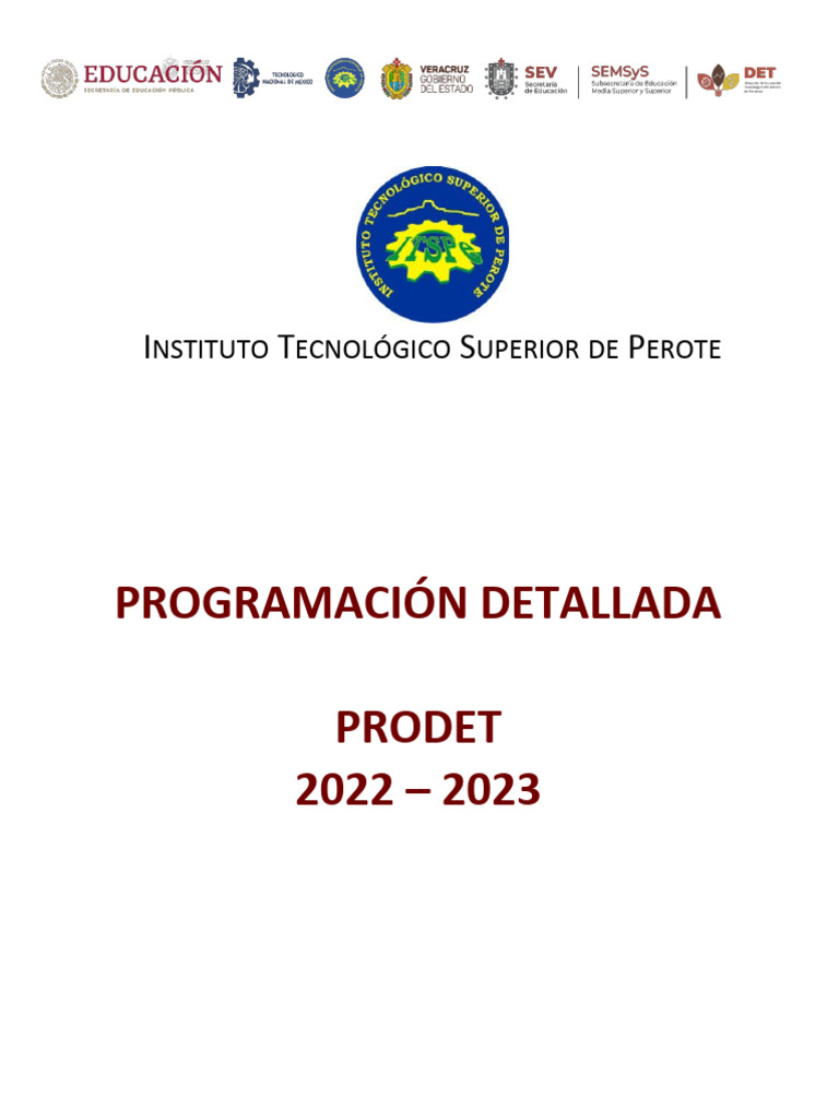 PRODET 2022 V1 - Borrador | PDF | Enseñando | Maestros