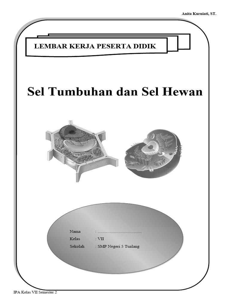 LKPD Sel Tumbuhan Dan Sel Hewan | PDF