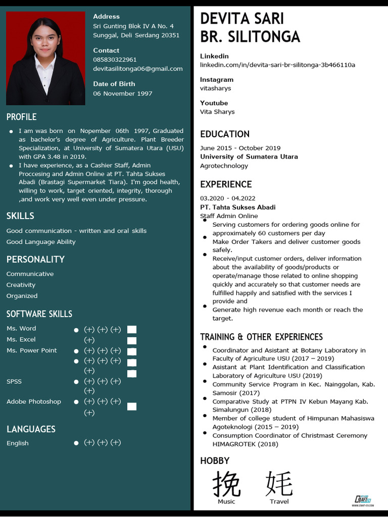 Devita Sari - Br. Silitonga - CV | PDF