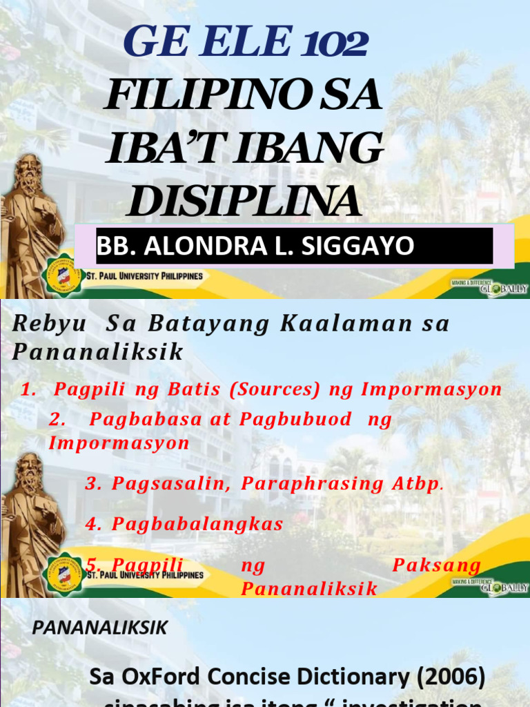 Batis Pagbasa Pagbuod at Pagpili NG Paksa Sa Pananaliksik 2 | PDF