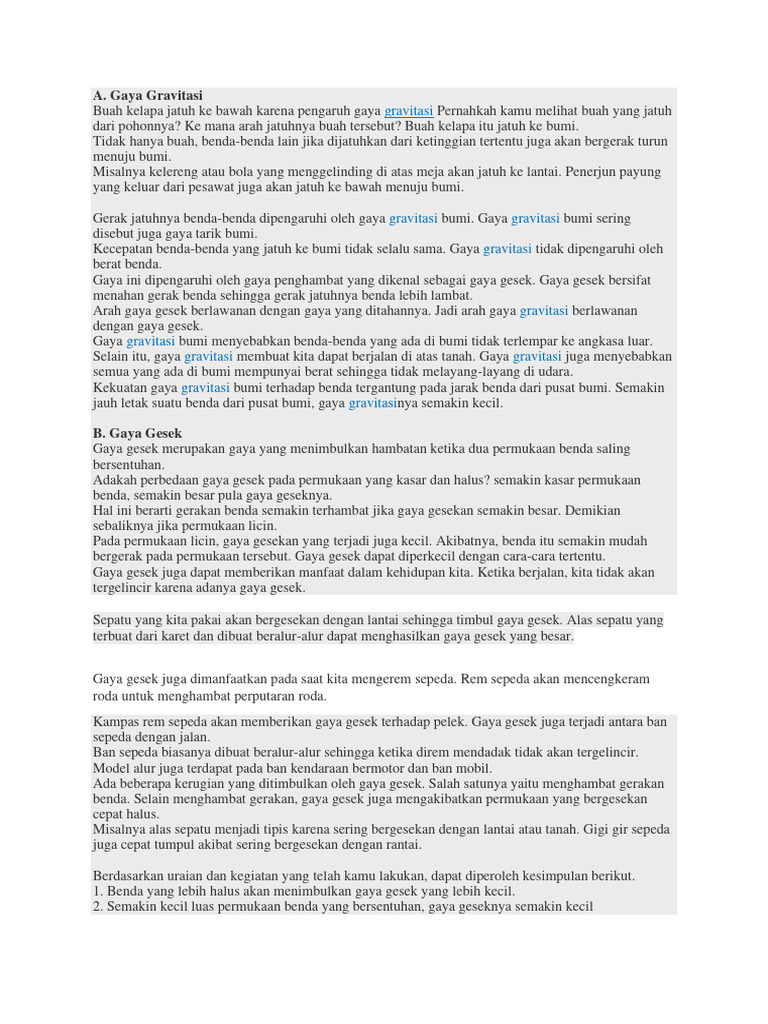 Gaya Gravitasi dan Gesek | PDF